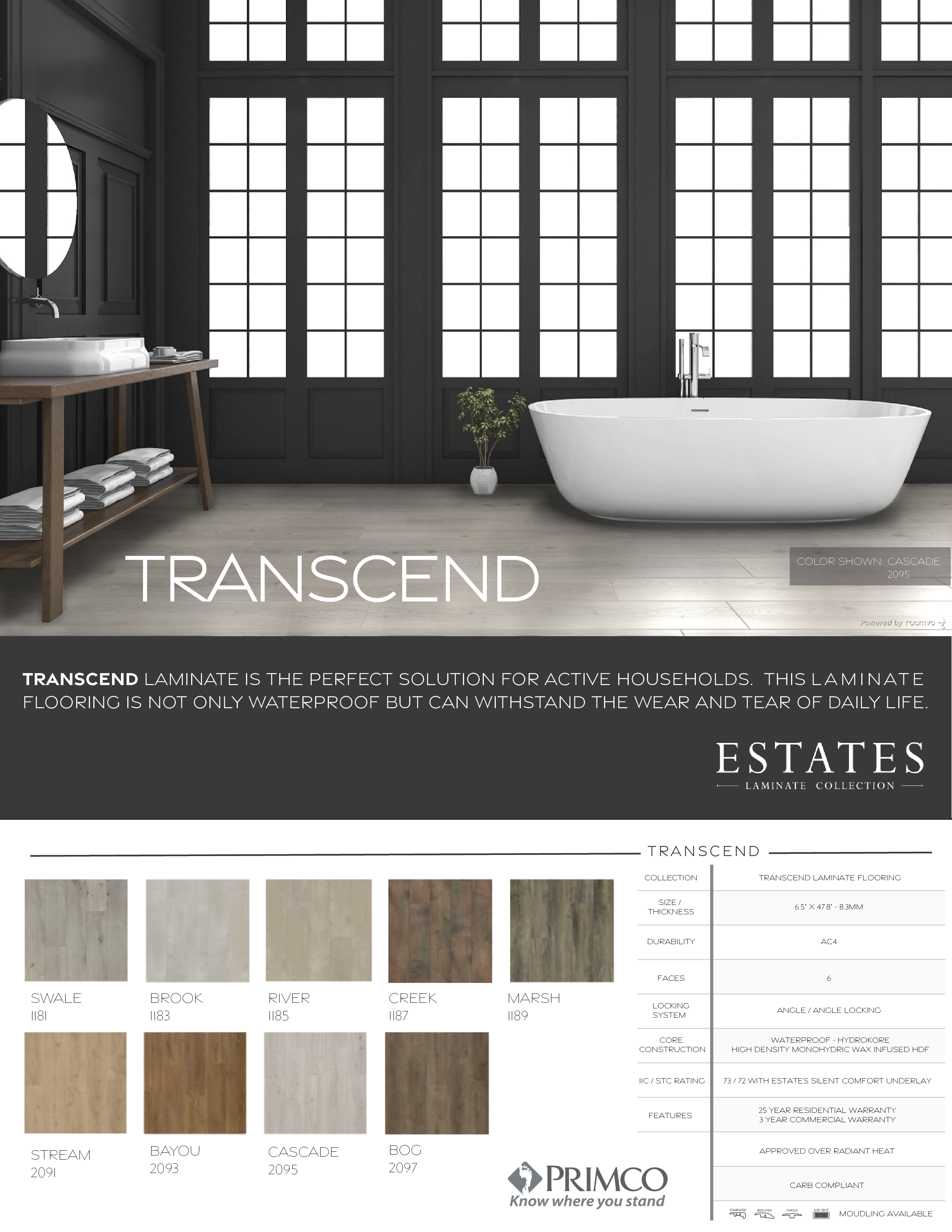 Laminate Transcend Sell Sheet - Primco
